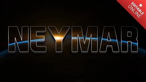 Neymar Earth Text Effect Generator