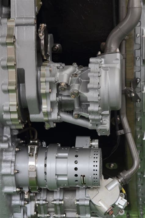 Components Of A Modern Turbofan Engine Stock Image Image Of Pipe