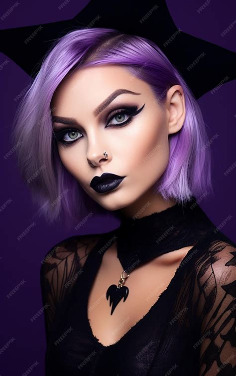 Premium Photo Goth Girl Portrait Halloween