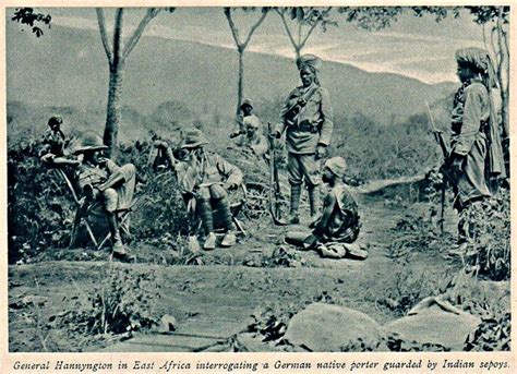 British General With Indian Soldiers East Africa Ww1 German East