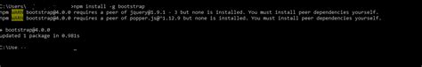 Bootstrap Npm Installation Dependecies Error In Npm Stack Overflow