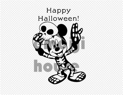 Mickey Skull Svg Mickey Mouse Svg Cricut Silhouette Cut Etsy