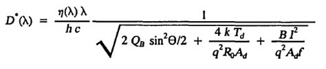 Solved Derive The Expression For The Spectral Detectivity Of