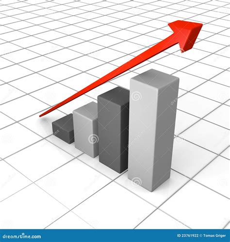 Growth Chart With Linear Trend Line Stock Illustration Illustration