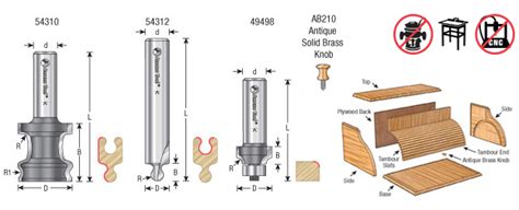 54314 3 Piece Carbide Tipped Tambour Door Appliance Garage Door 1 2