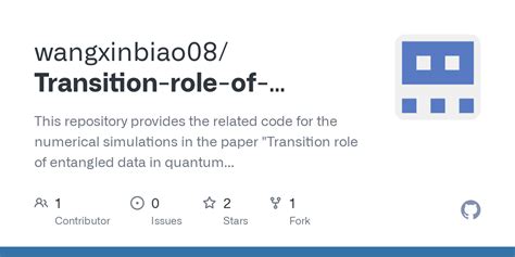 Transition Role Of Entangled Data In Qmlparserargumentpy At Main · Wangxinbiao08transition