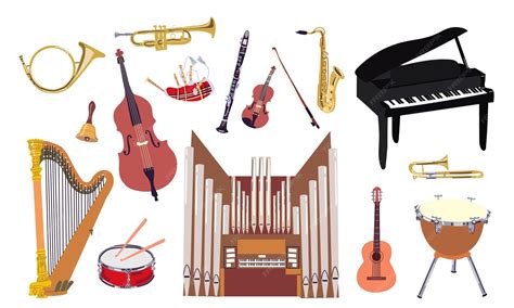 Premium Vector Classical Music Instruments Poster Vector Flat Style