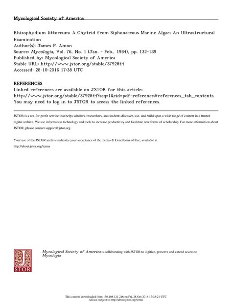 Pdf Rhizophydium Littoreum A Chytrid From Siphonaceous Marine Algae