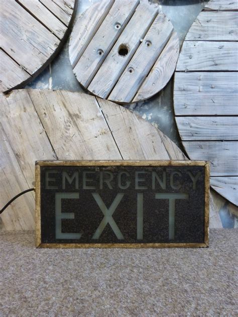Antiques Atlas Illuminated Exit Sign
