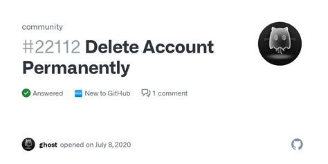 Delete Account Permanently Community Discussion GitHub