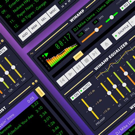 Redesign Of The Winamp Music Player Interface On Behance