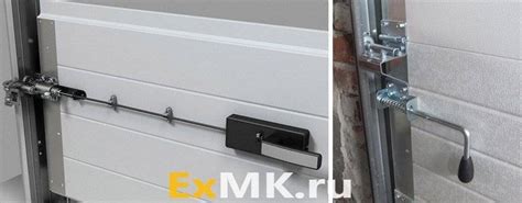 Замок на секционные ворота: ригельный