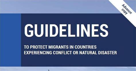 Iom Welcomes Guidelines To Protect Migrants Iom Regional Office For