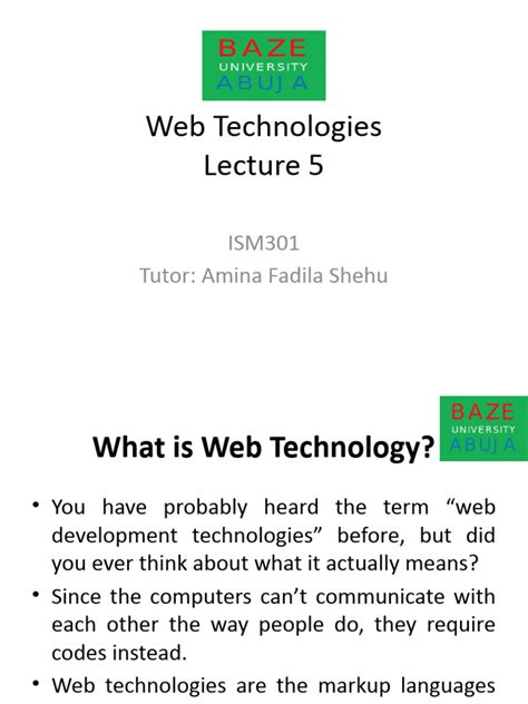 Lecture 5 Web Technology Pdf Dynamic Web Page Php