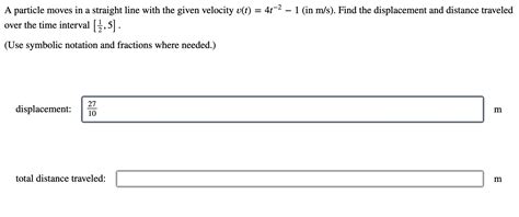 Solved A Particle Moves In A Straight Line With The Given Chegg