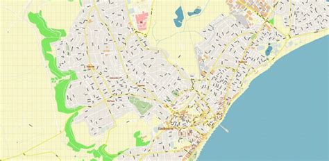Eastbourne Bexhill Hastings Uk Map Vector City Plan High Detailed