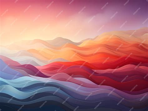 Premium Ai Image Beautiful Gradient Patterns Of Digital Art Sun And