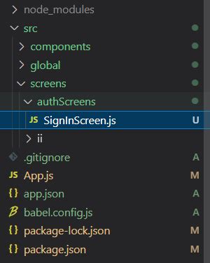 Javascript Unable To Resolve Src Screens AuthScreens SignInScreen From App Js Stack