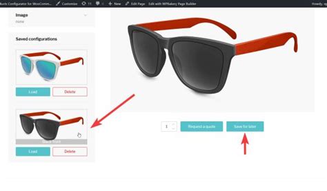 Visual Product Configurator Save For Later Add On Orion