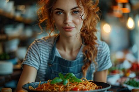 Portrait Of A Young Girl Who Has Prepared A Magnificent Plate Of
