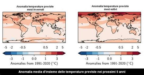 WMO Nei Prossimi Cinque Anni Le Temperature Globali Potrebbero Salire A Livelli Record Meteobook
