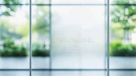 Soft Light Filters Through A Frosted Glass Window In A Serene Indoor