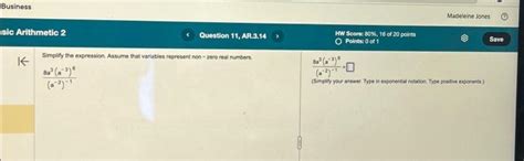 Solved Simplify Give Answers Using Positive Exponents Chegg