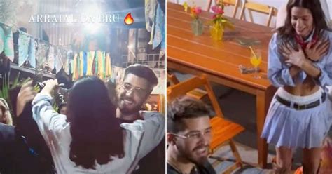 Tá rolando Bruna Marquezine e João Guilherme curtem festa junina juntinhos