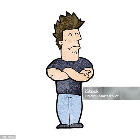 Cartoon Sulking Man Stock Illustration Download Image Now Adult Cheerful Clip Art Istock