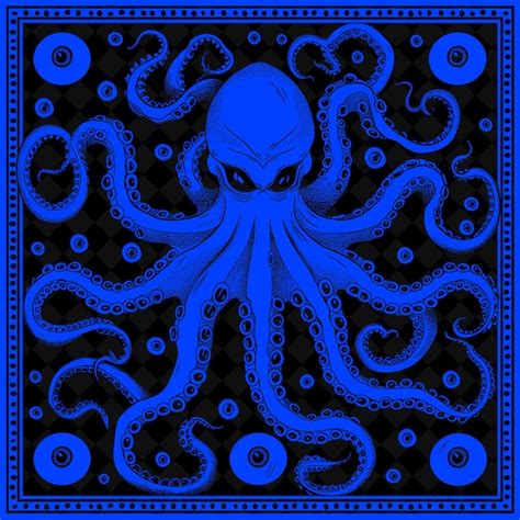 Premium Psd Png Kraken Folk Art With Tentacles And Eyes For