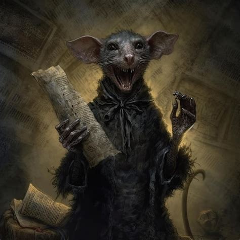 Premium Ai Image Mouse Rat Demon Dark Fantasy Game Tattoo Sticker