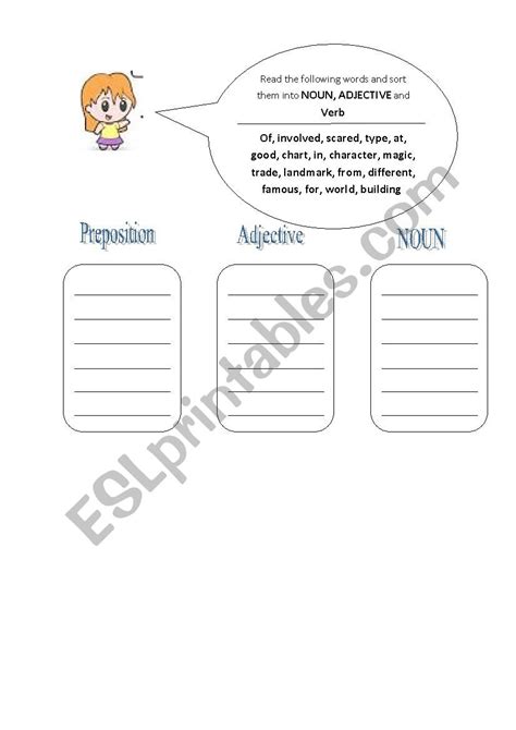 Word Classification Esl Worksheet By Felicity14