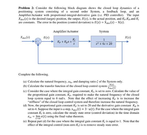 Solved Problem 2 Consider The Following Block Diagram Shows