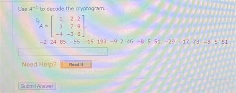 Solved Use A To Decode The Cryptogram Chegg