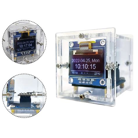 Esp8266 Diy Electronic Kit Clock Display Wifi Connection Shell Welding