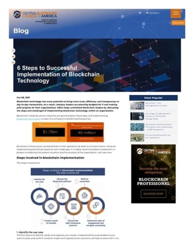 6 Steps To Successful Implementation Of Blockchain Technology