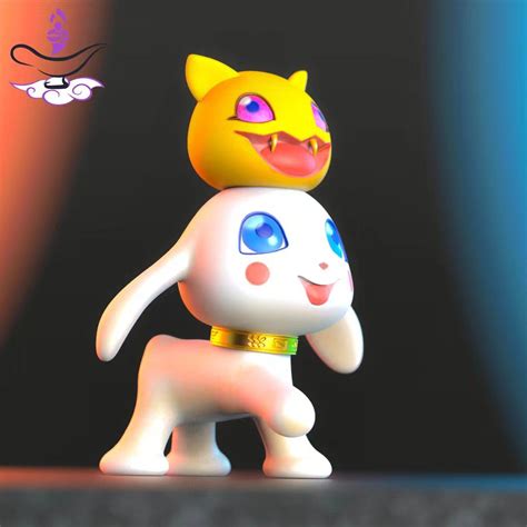 Stl File Plotmonandnyaromon From Digital Monster・model To Download And 3d Print・cults