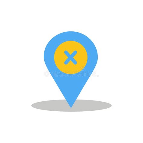 Location Navigation Place Delete Flat Color Icon Vector Icon Banner