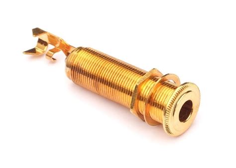 Switchcraft Threaded Barrel Jack Mono Gold Guitartrade