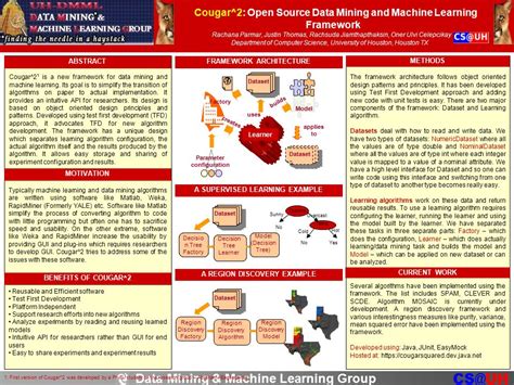 Data Mining Machine Learning Group UH DMML Ongoing Data Mining
