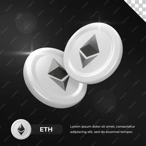 Premium Psd Ethereum Eth Cryptocurrency Coin 3d Rendering