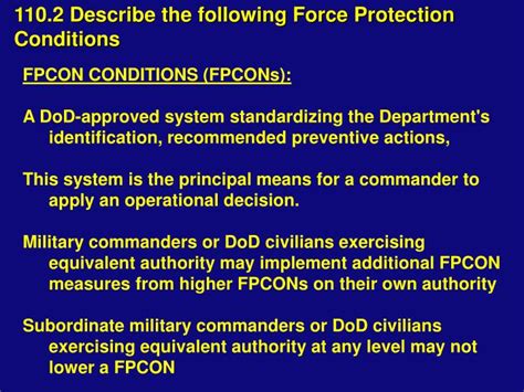 Ppt 110 Force Protection Fundamentals Powerpoint Presentation Id