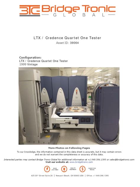 Ltx Credence Quartet One Tester Pdf