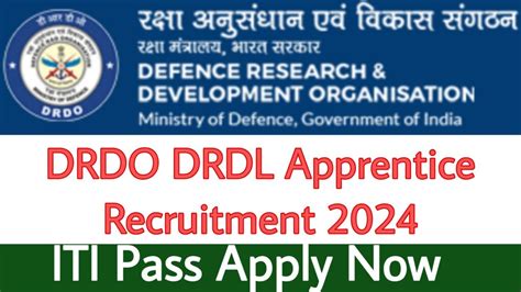 Drdo Drdl Apprentice Recruitment 2024 Iti Education