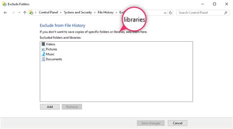 How To Exclude Libraries From File History Backup In Windows 10