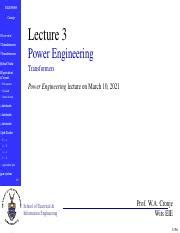 Power Engineering Lecture Transformers Ideal Transformer Course Hero