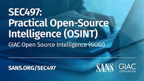 sec497 practical open source intelligence osint training sans