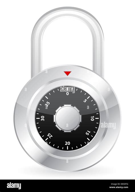 Metal Code Padlock Isolated On A White Background Vector Illustration Stock Photo Alamy