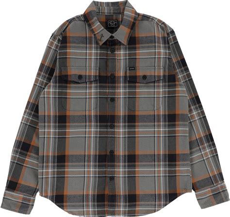 Dark Seas Summit Flannel Shirt Greyblack Tactics