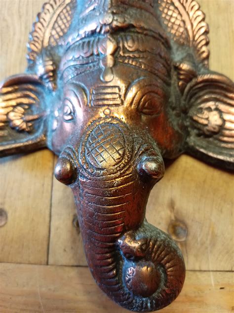 Brass Ganesha Wall Hanging Etsy